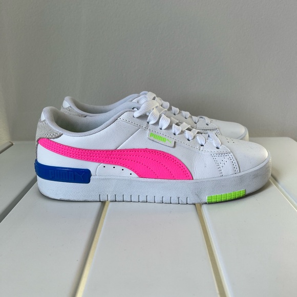 Puma | Shoes | Puma Jada 75 Neon Pink Neon Green And Blue | Poshmark